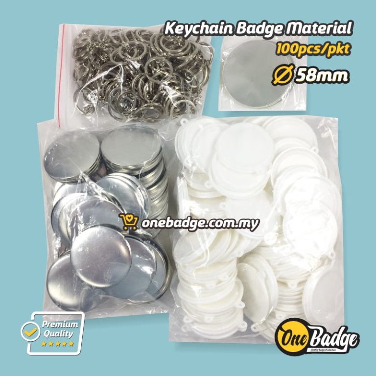 58mm Keychain Button Badge Material Supplier Malaysia | Onebadge