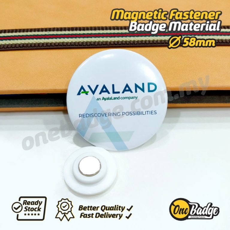 MAGNETIC Button Badge Supplier Malaysia | Magnet ID Badge Wholesale ...