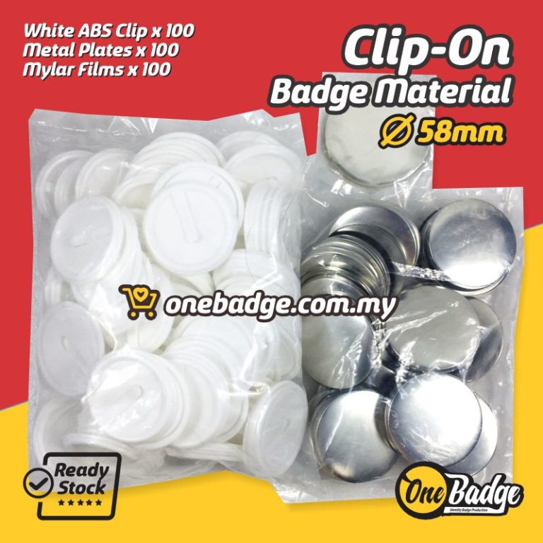 Clip-On Button Badge Supplier Malaysia | Button Badge Clip | Button ...