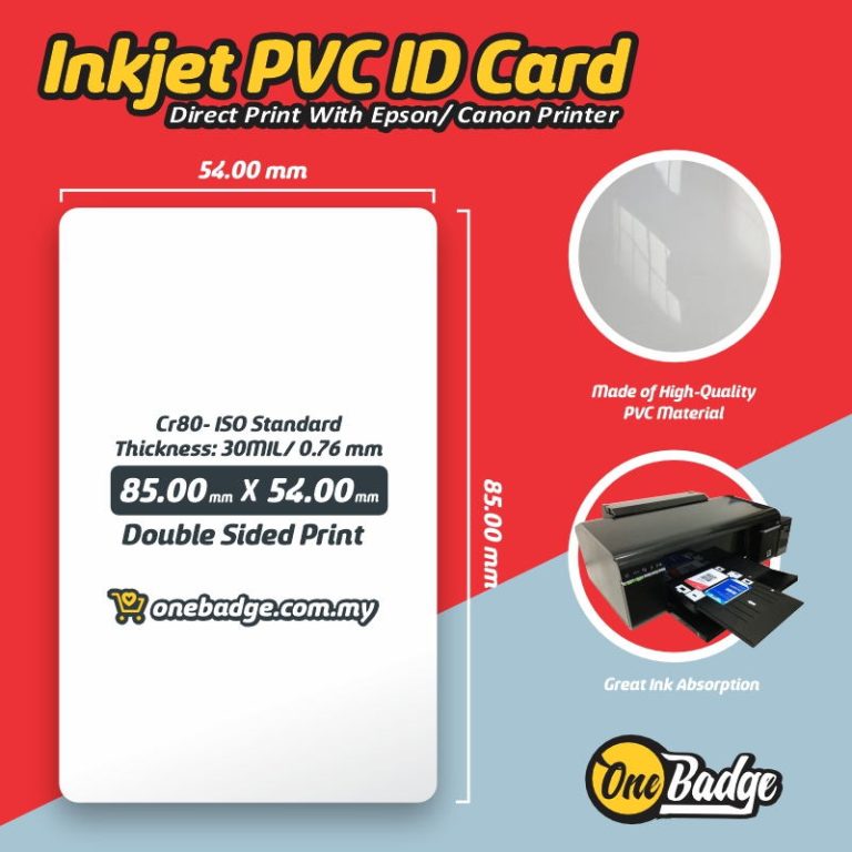 EPSON Inkjet PVC Card Material Supplier Malaysia | Coated Blank ID Card ...