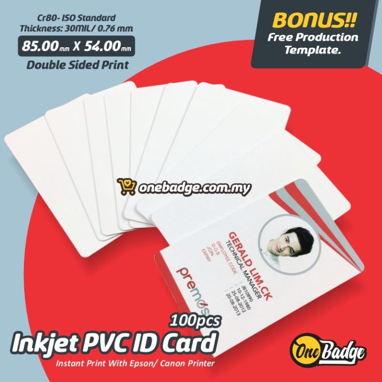 EPSON Inkjet PVC Card Material Supplier Malaysia | Coated Blank ID Card ...