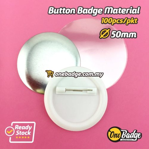 50mm Safety Pin-Back Button Badge Material (100pcs/pkt) | Supplier ...