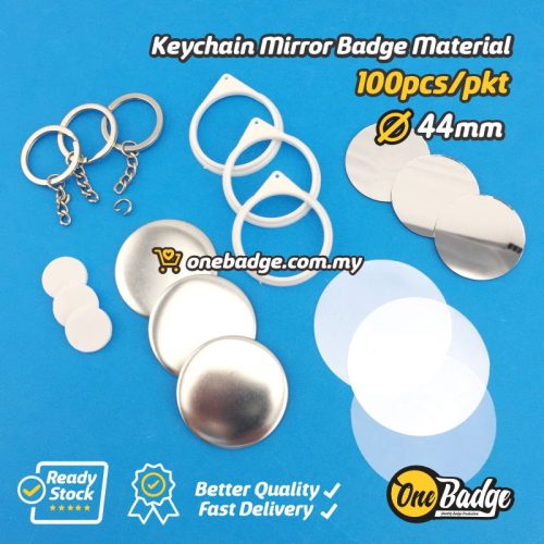 44mm Keychain Button Badge Mirror Wholesaler in Malaysia - Onebadge