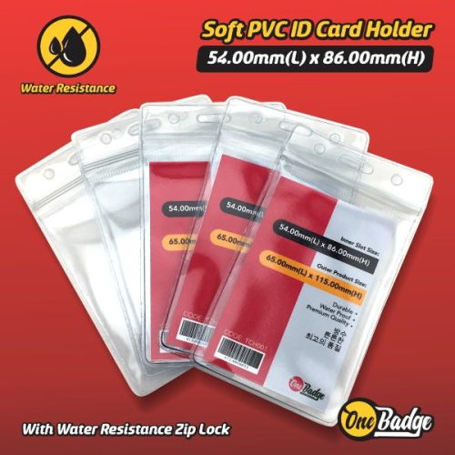 Transparent PVC Card Holder - 86mm x 54mm - Vertical Pocket- TCH001 ...