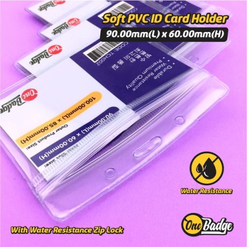 Transparent PVC ID Card Holder -90mm x 60mm- Horizontal Pocket- TCH002 ...