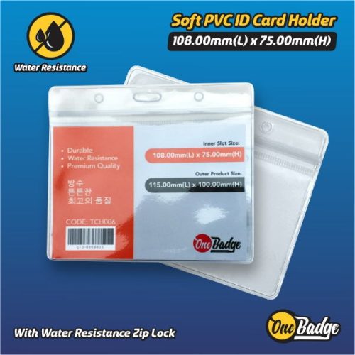 Transparent PVC ID Card Holder-108mm x 75mm-Horizontal Pocket- TCH006 ...