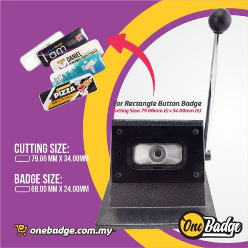 Die Cutter - Rectangle 34mm x 79mm | Supplier & Wholesaler | OneBadge ...