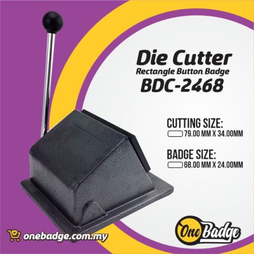 Die Cutter - Rectangle 34mm x 79mm | Supplier & Wholesaler | OneBadge ...