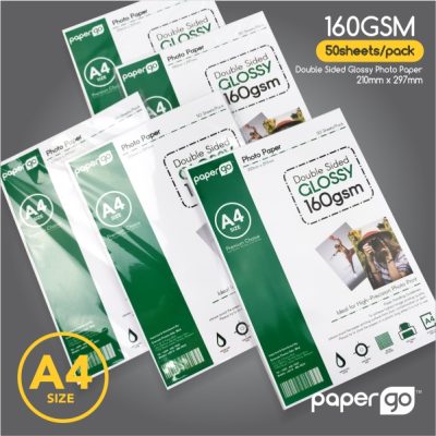 160gsm Double Sided Glossy Photo Paper-50sheets/pack - Papergo ...