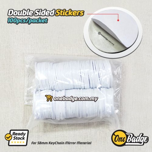 Double Sided Stickers For KeyChain Mirror 58mm | Double Sided Tape ...